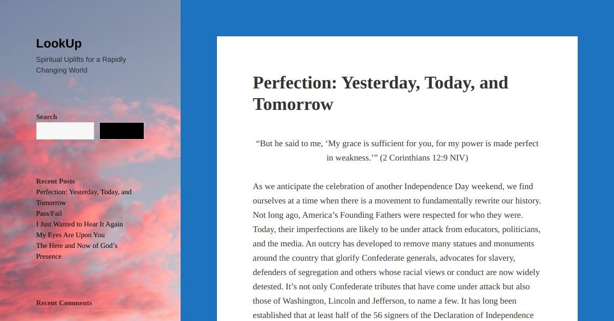 LookUp – Spiritual Uplifts for a Rapidly Changing World